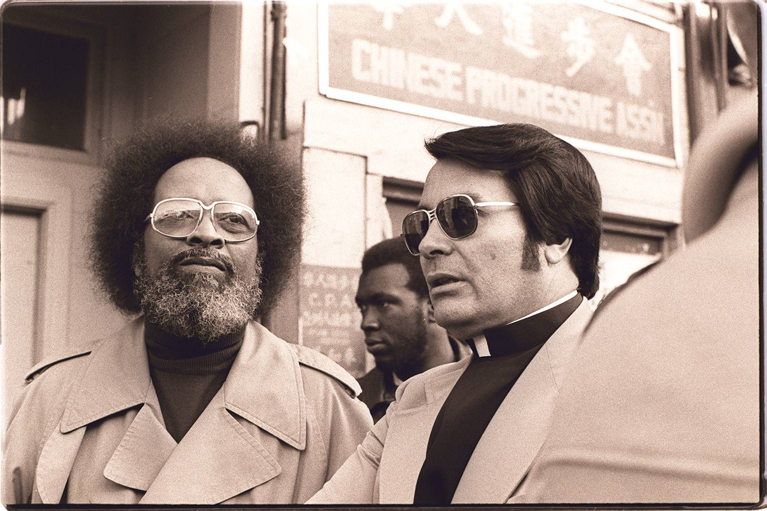 File:Cecil Williams and Jim Jones at anti-eviction rally at the I-Hotel ...