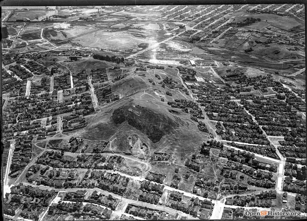 A 1920s Aerial View of Bernal Heights - FoundSF
